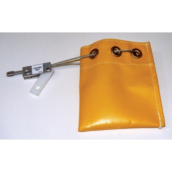 PLUG & HOSE LOCKOUT BAG, VINYL 130 x 150mm, HANG PACK