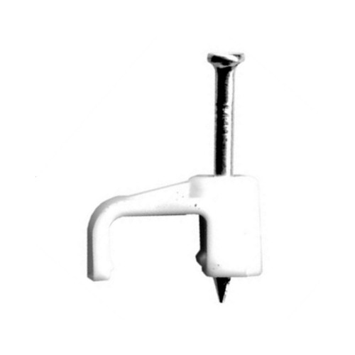 CABLE CLIP, WHITE PLASTIC, FOR 1 & 1.5mm2 T&E FLAT [500] PK | Cable ...