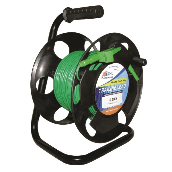 EARTH WIRE REEL W/50m FLEXIBLE CABLE, 1 ALLIGATOR CLIP H/DTY | Test ...