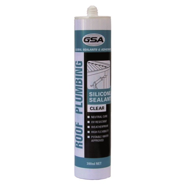 ROOF & PLUMBING SILICONE 300gm CLEAR | Adhesives, Chemicals & Sealants