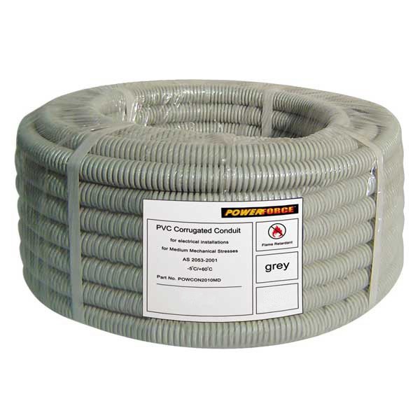 CONDUIT, FLEX, 40mm x 25m GRY PVC MD