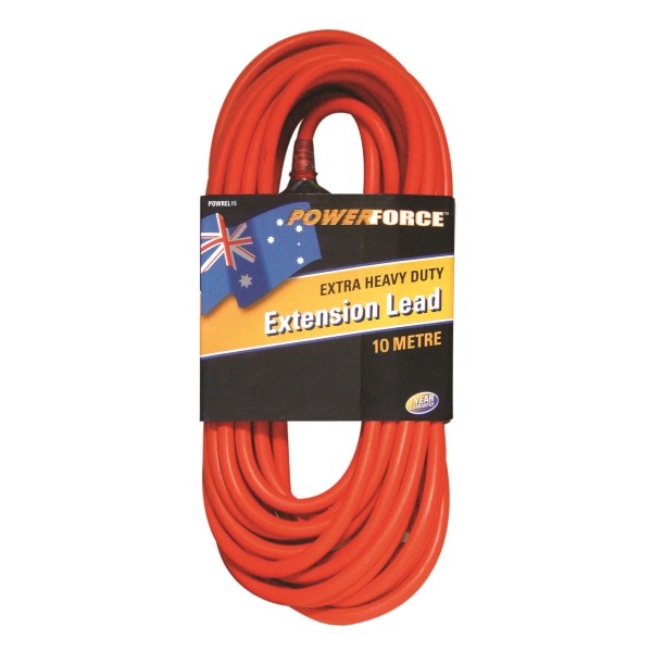 EXTENSION LEAD, 10m 10A PLUG EXTRA HEAVY DUTY 15A RED CABLE | Extension ...
