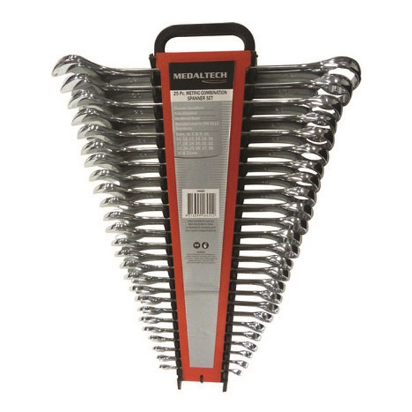 COMBINATION SPANNER SET, 25PCE 6 TO 32 mm | Tools