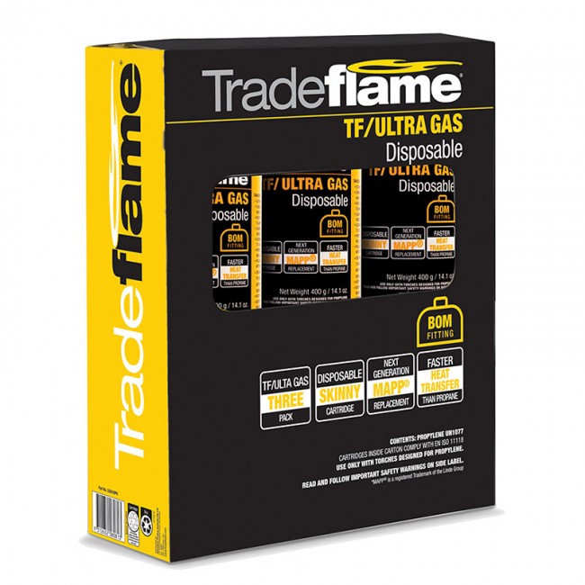 Tradeflame Ultra Gas 400G - 3 Pack | Ultra Gas & Oxygen Refills