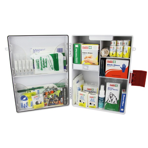 FIRST AID KIT, WALLMOUNT PLASTIC CASE